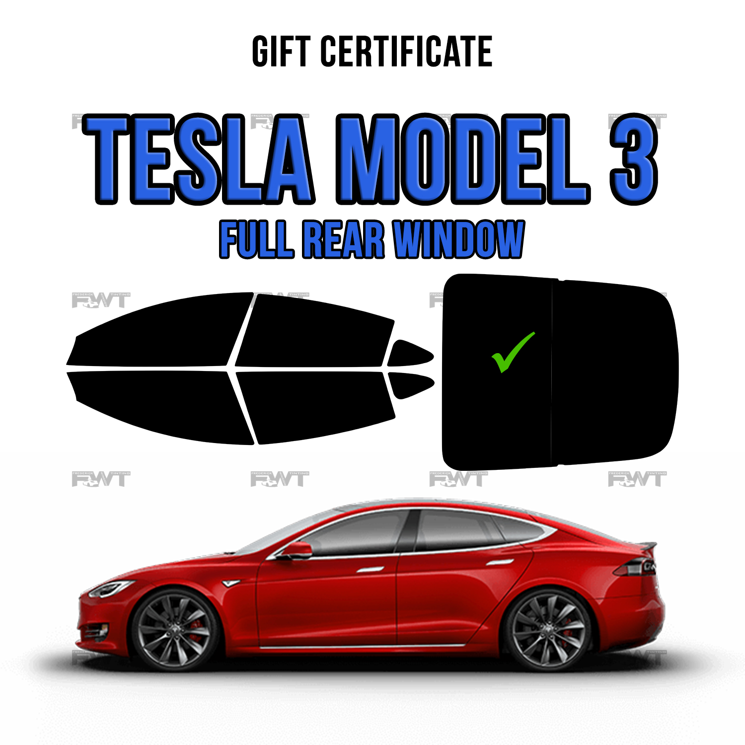 Tesla Model 3 (Full Rear Window) - Wilmington Window Tinting